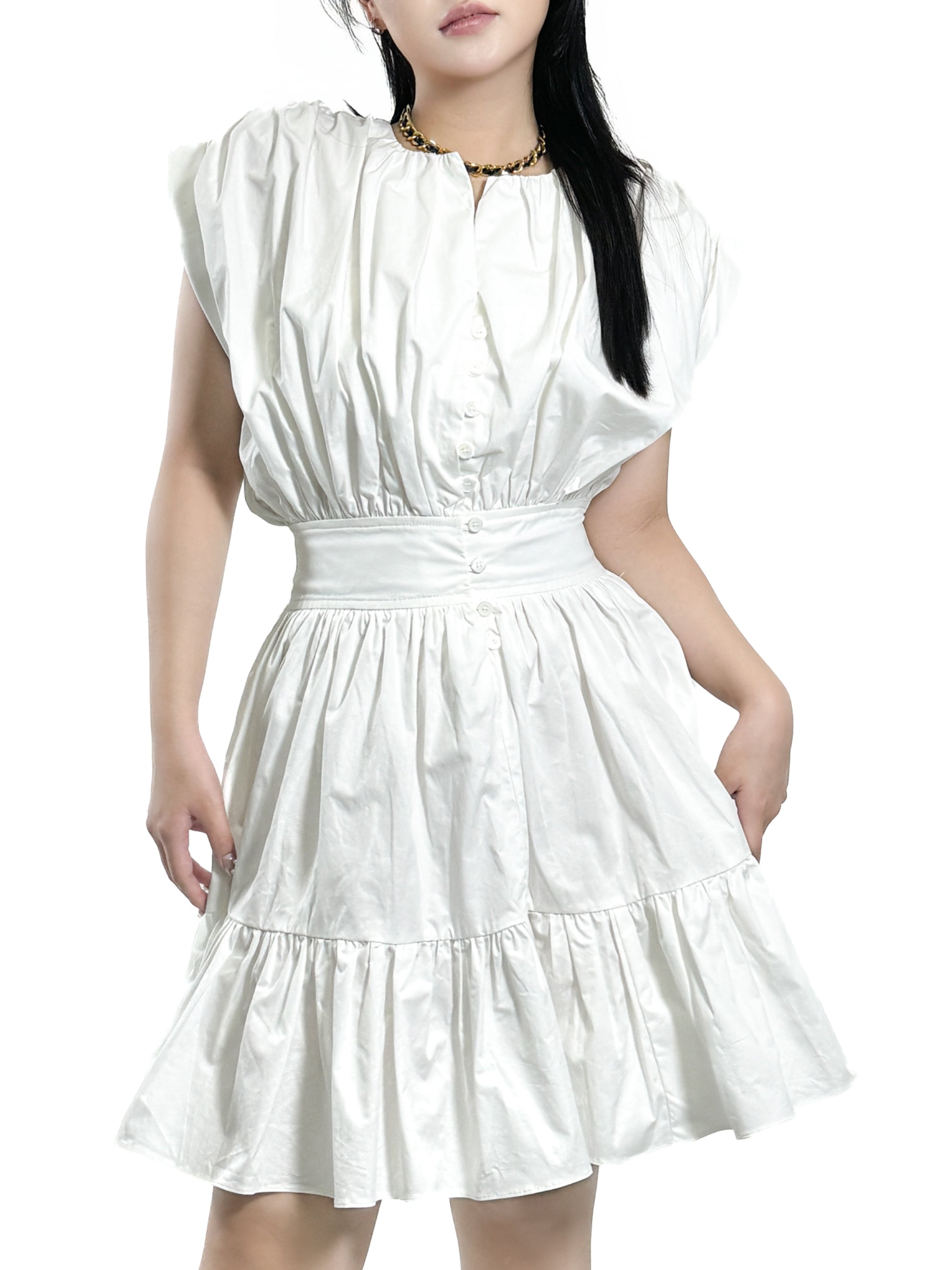 HANNAH COTTON FLARE MINI DRESS – TUTUZ